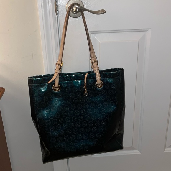 MICHAEL Michael Kors | Bags | Michael Kors Patent Leather Monogram ...